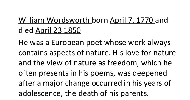 English Literature : Critical Analysis of Lucy Gray By William Wordsworth