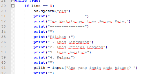 (Python 2.7 + 3.3) Program Hitung Luas Bidang Datar & Gaji Karyawan ...