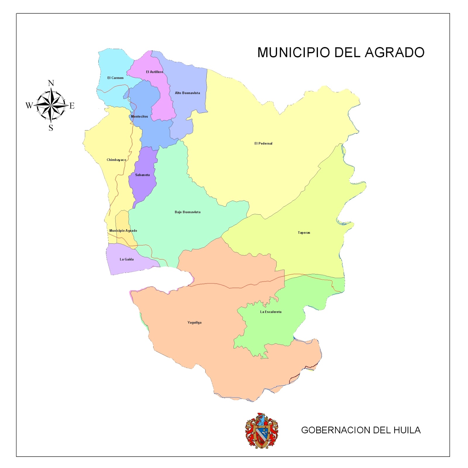 Noticias, Arte, Cultura y Turismo: Todos los mapas municipios del Huila