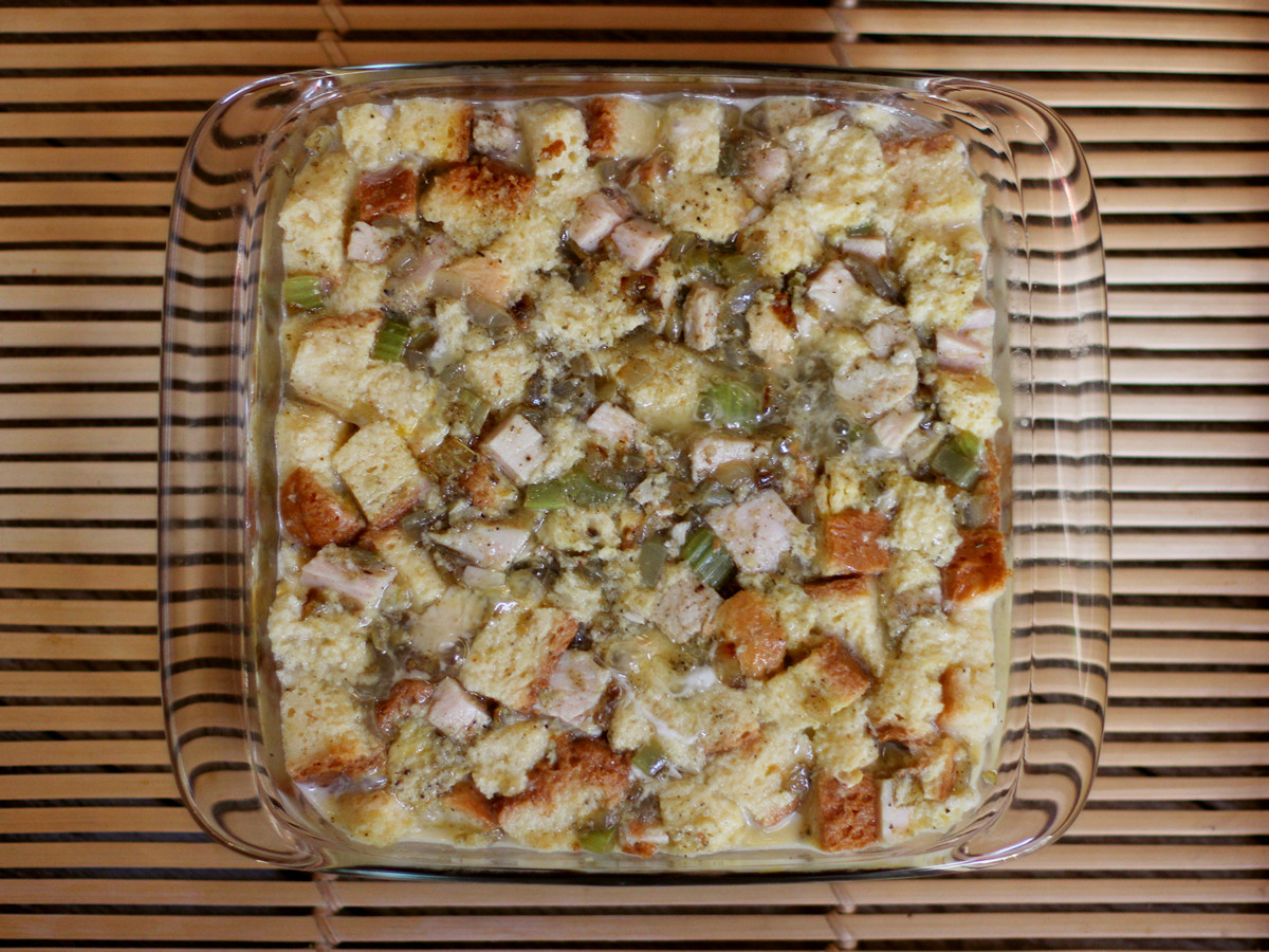 Cookistry: Thanksgiving Bread Pudding - now with cranberries!