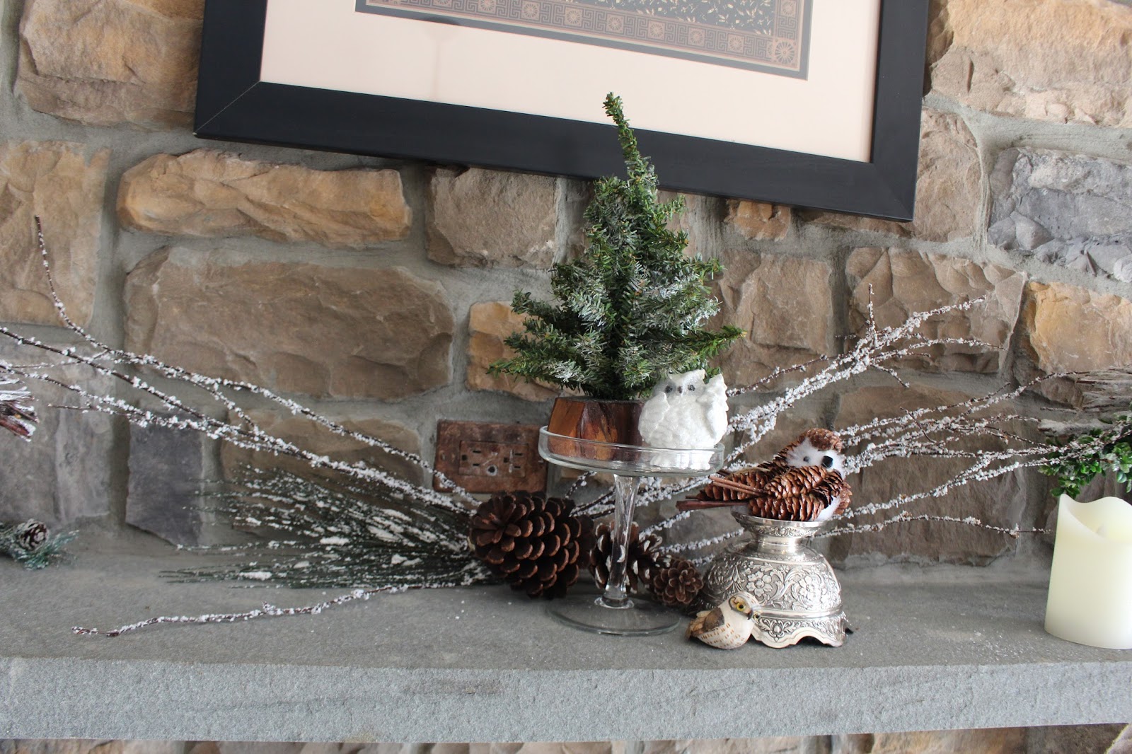 Designs by Pinky: "Owl" Do You Like our Winter Fireplace!