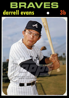 1971 Baseball Card Update: 1971 Atlanta Braves (3rd): 82-80, .506, 8GB