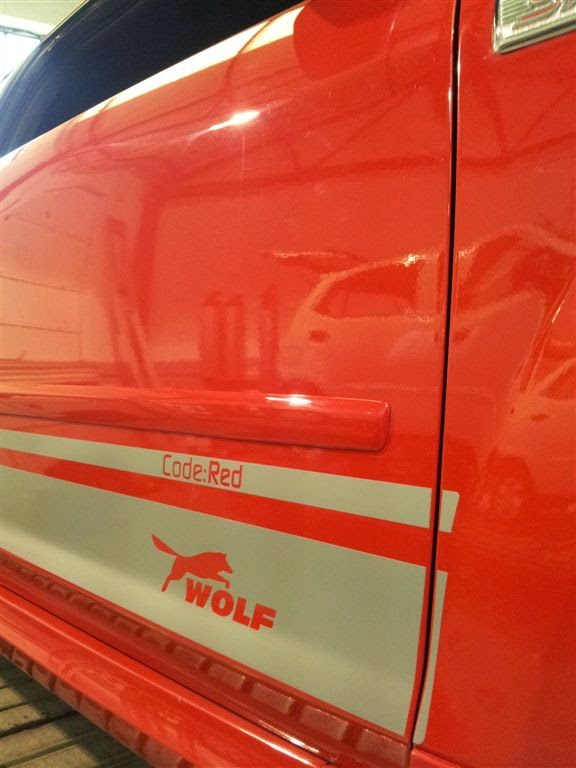 The Green I Signs Blog: Ford Focus ST Code Red Wolf car graphics ...
