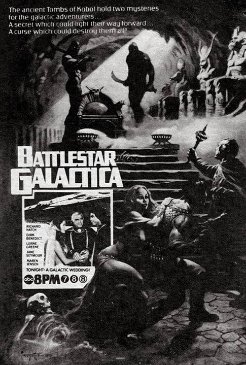 space1970: Original Frazetta BATTLESTAR GALACTICA (1978) TV Guide Ads