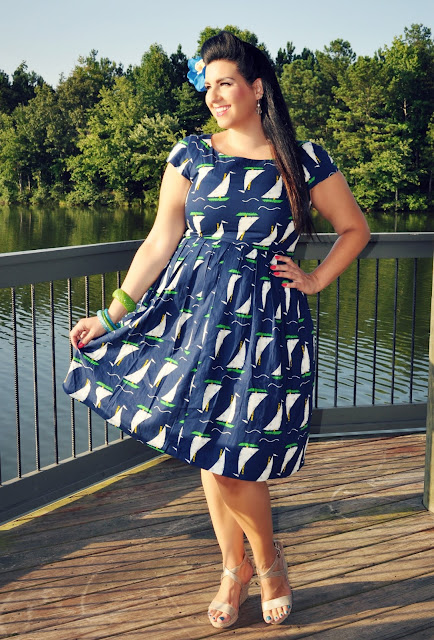 Buttercream Bettie Pinup Model: Sail Away Summer with Emily and Fin