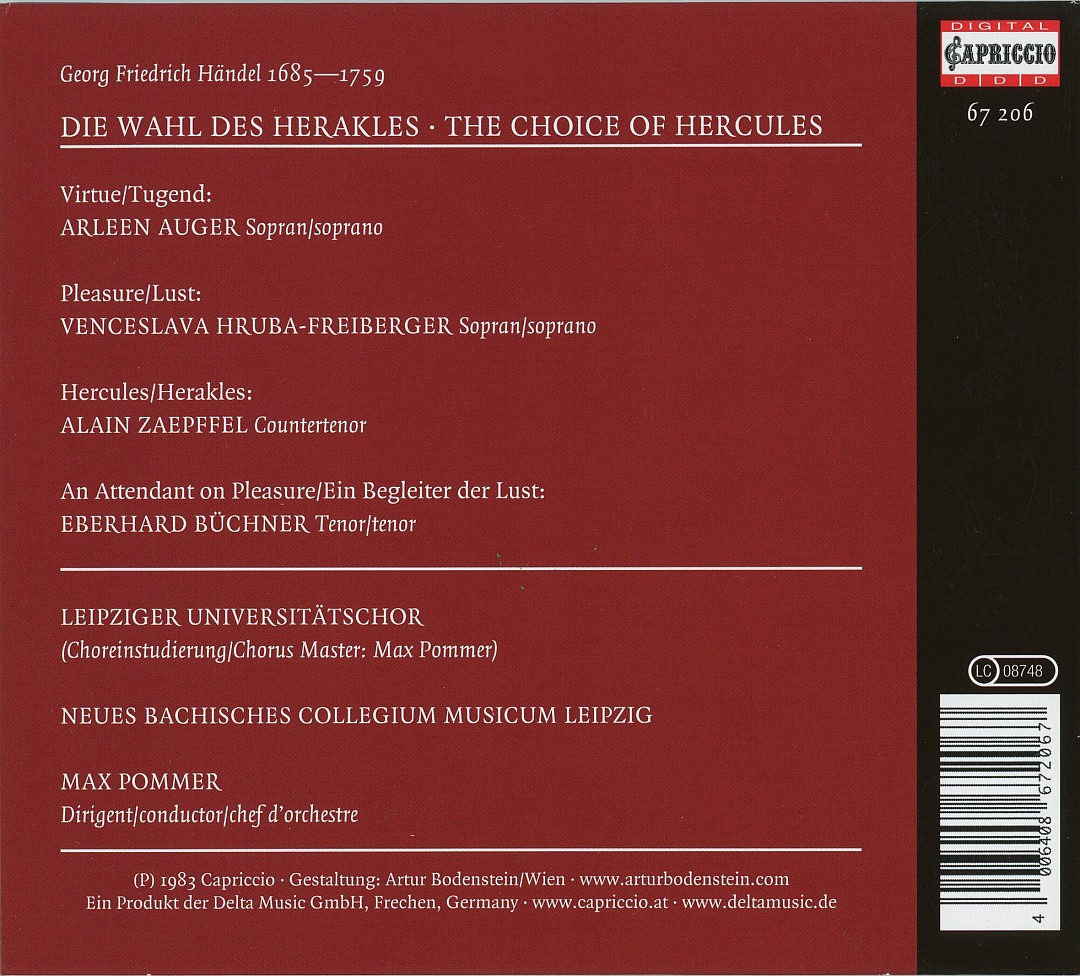 makdelart - classique: Handel - Die Wahl des Herakles (The Choice of ...