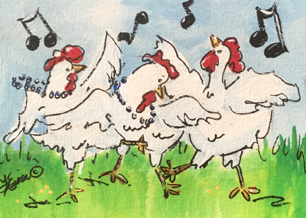 Einer Arts: Let's Do the Chicken Dance! - Day 8 - 30 Paintings in 30 Days