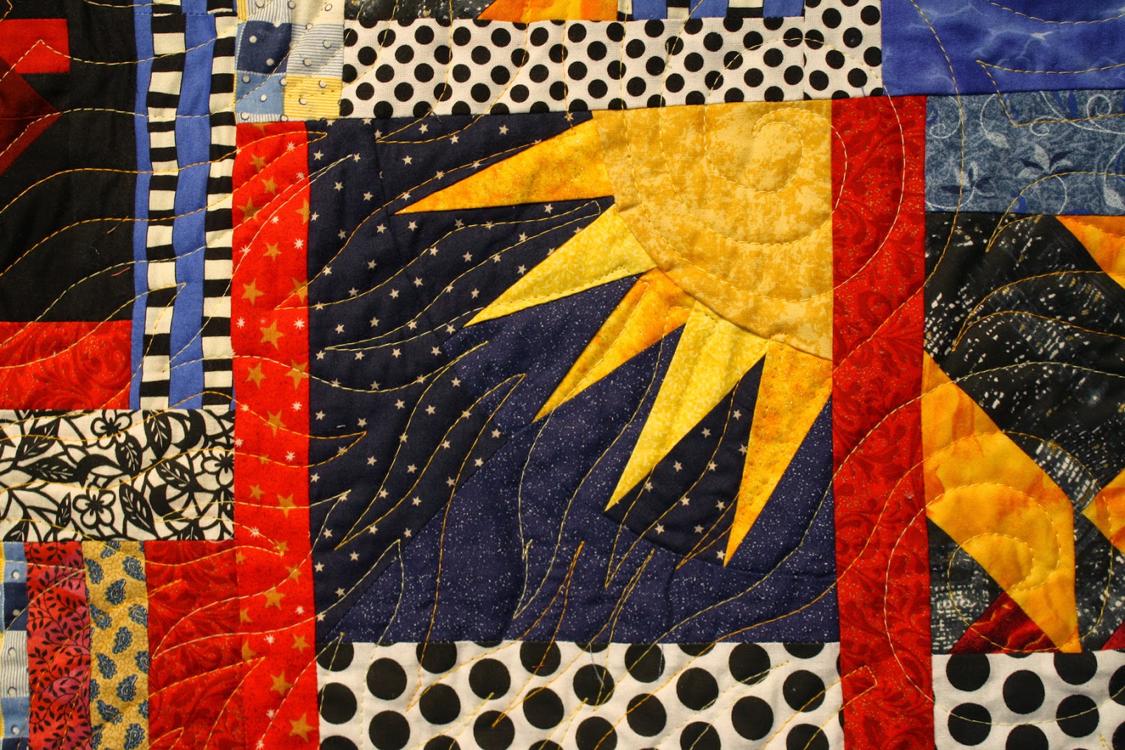 Living and Dyeing Under the Big Sky: Primary Colors Scrap Quilt