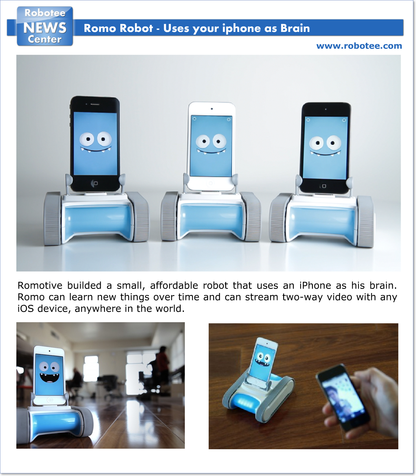 Romo is the Household Robot ~ Amazing Articles