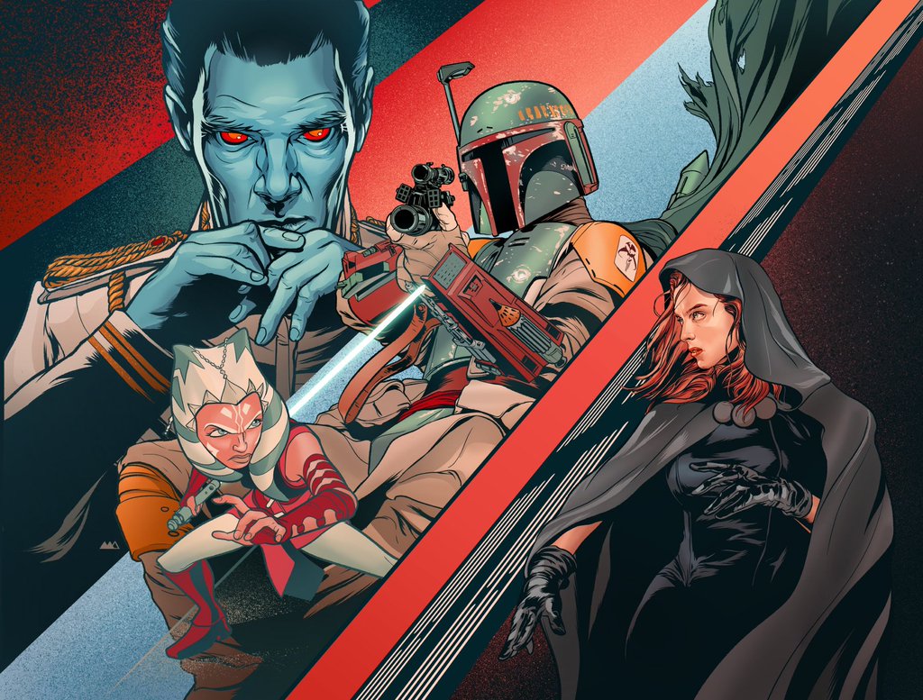 The Geeky Nerfherder: #ArtOfTheDay: 'Star Wars EU' by Martin Ansin