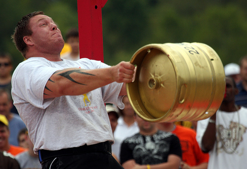 Keg Toss - Strongman Exercises for Athletes ~ Pro Bodyweight Workouts