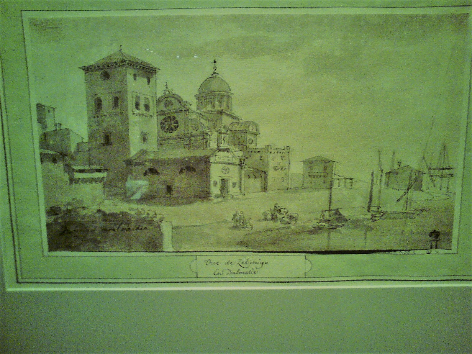 Šibenski brevijar 2: Šibenska katedrala nakon kuge iz 1649. na crtežu ...