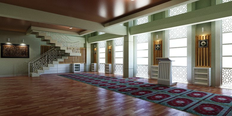 LINGKAR WARNA: Desain interior masjid di makassar, posisinya yang unik ...