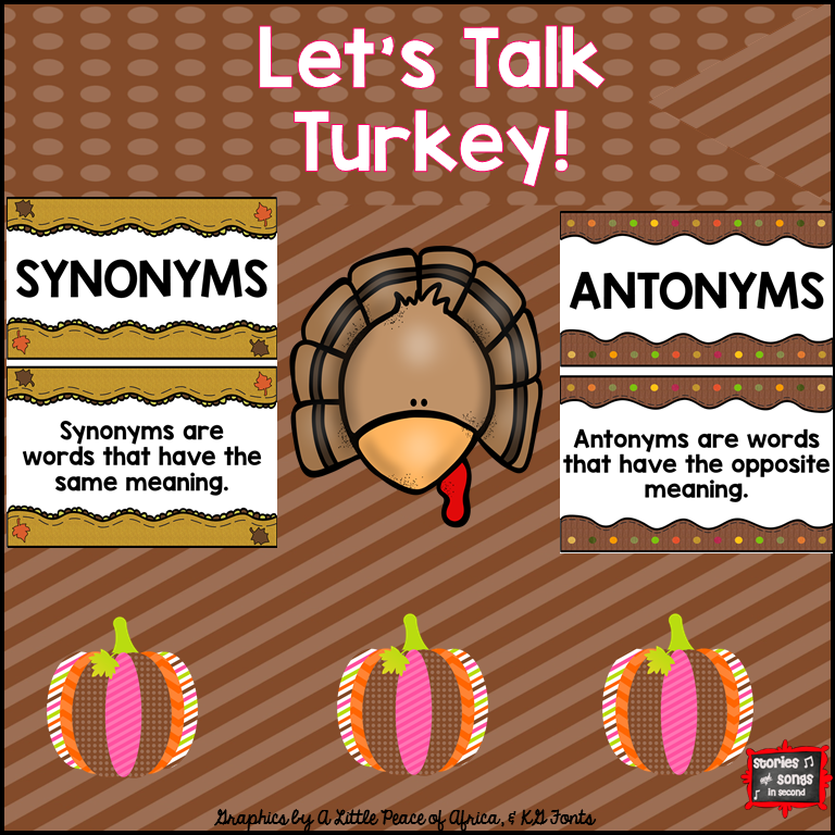 Talking Turkey--Vocabulary Enrichment Ideas for November | Stories and ...