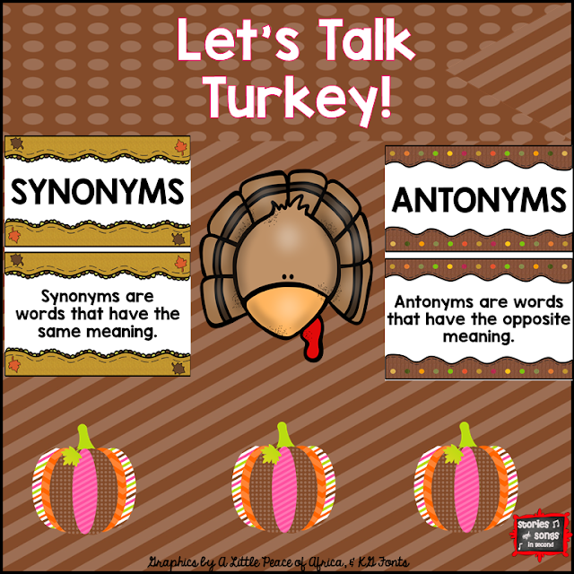 Talking Turkey--Vocabulary Enrichment Ideas for November | Stories and ...