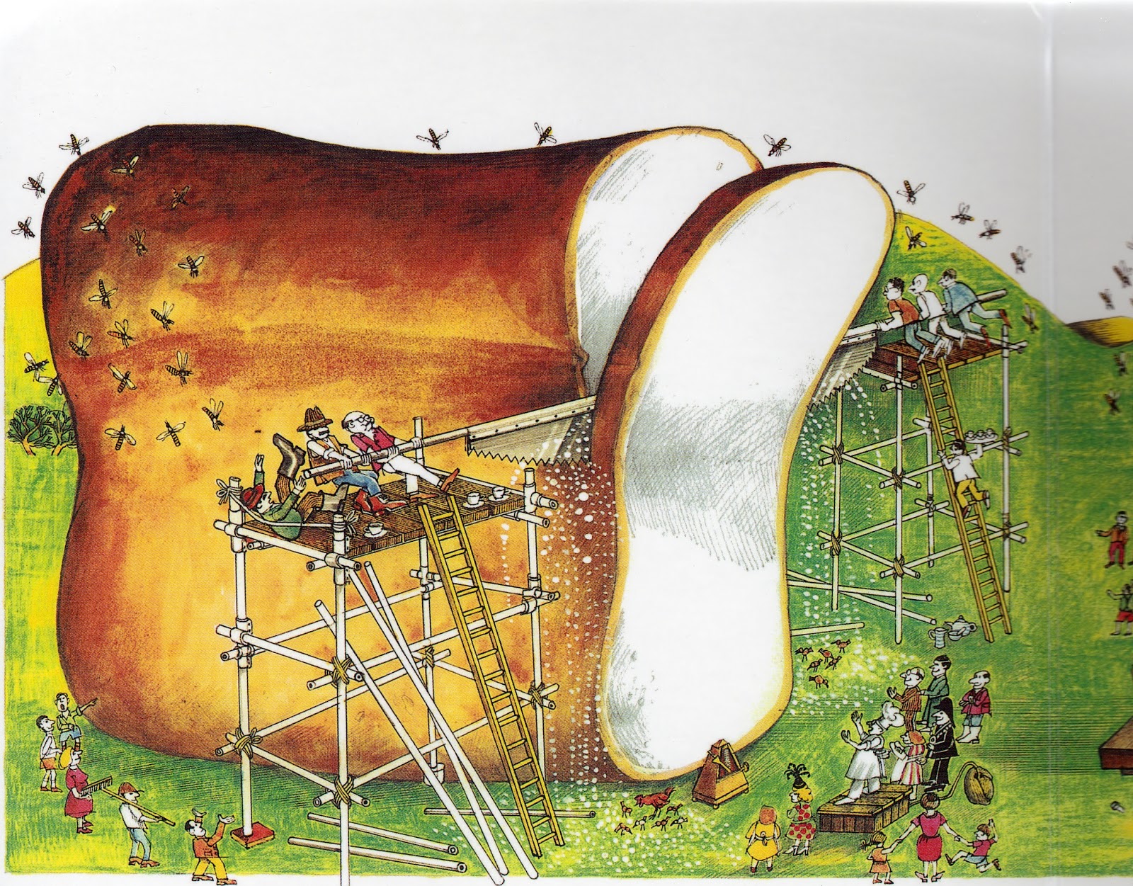 John Vernon Lord: The Giant Jam Sandwich, ('The loaf was left to cool...')