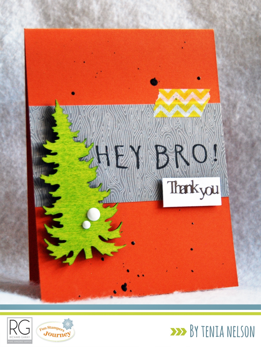 Jazzy Paper Designs: Hey Bro Thank You Card