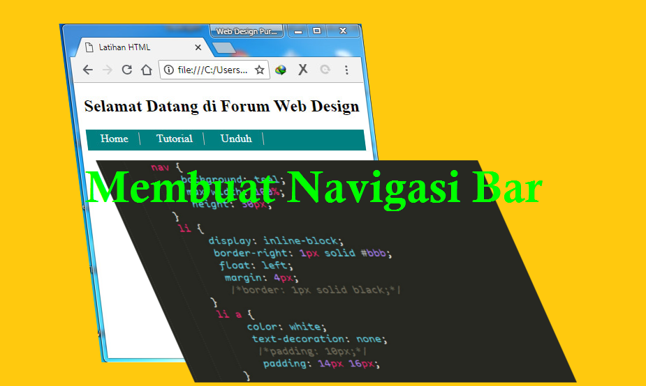 Materi 19 Membuat Navigasi Bar Dengan Css Web Design Purbalingga