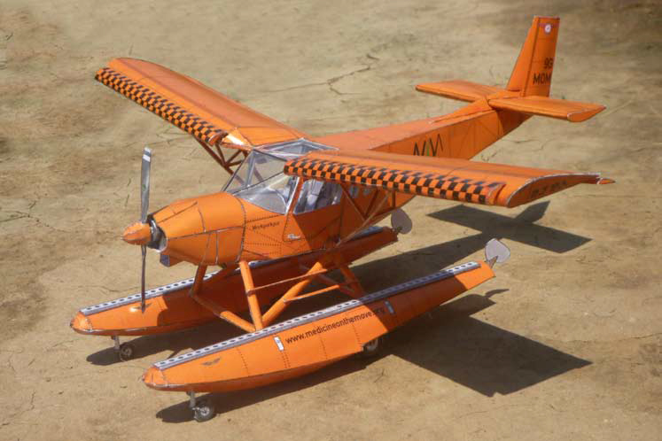 Zenith CH801 On Floats Aircraft Paper Model | Paperized Crafts