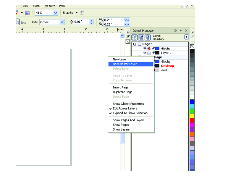 Edukris: Master layer in corel