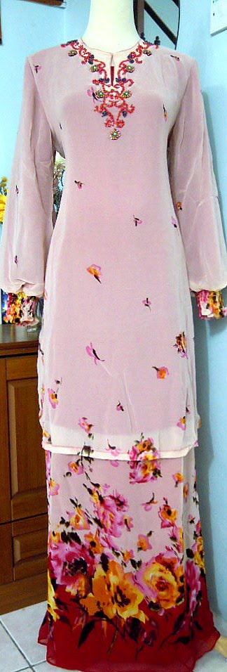 EXCLUSIVE APPAREL AND ACCESSORIES: BAJU KURUNG MODEN CHIFFON MANIK - SARAH