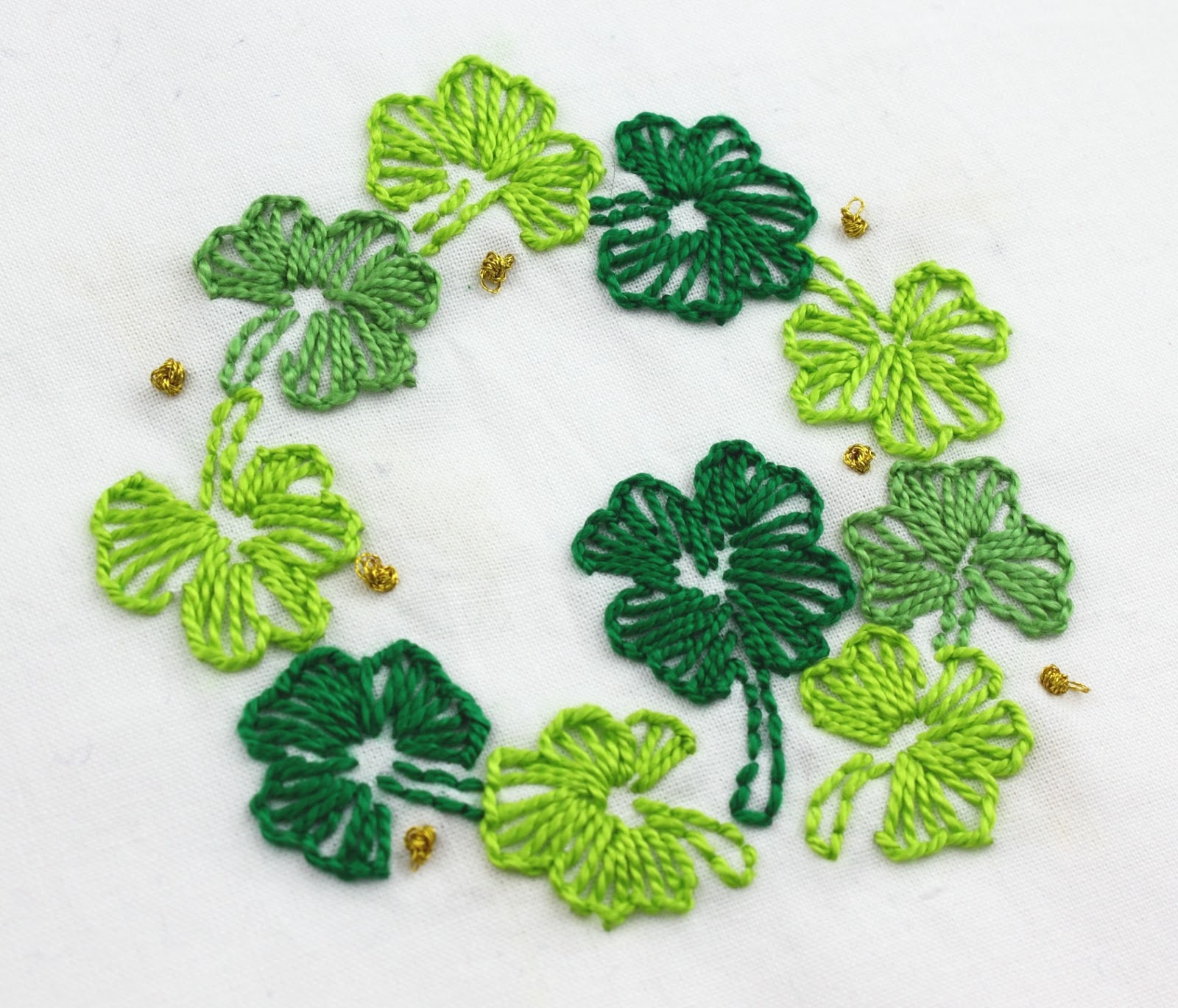 Shamrock Hand Embroidery Designs