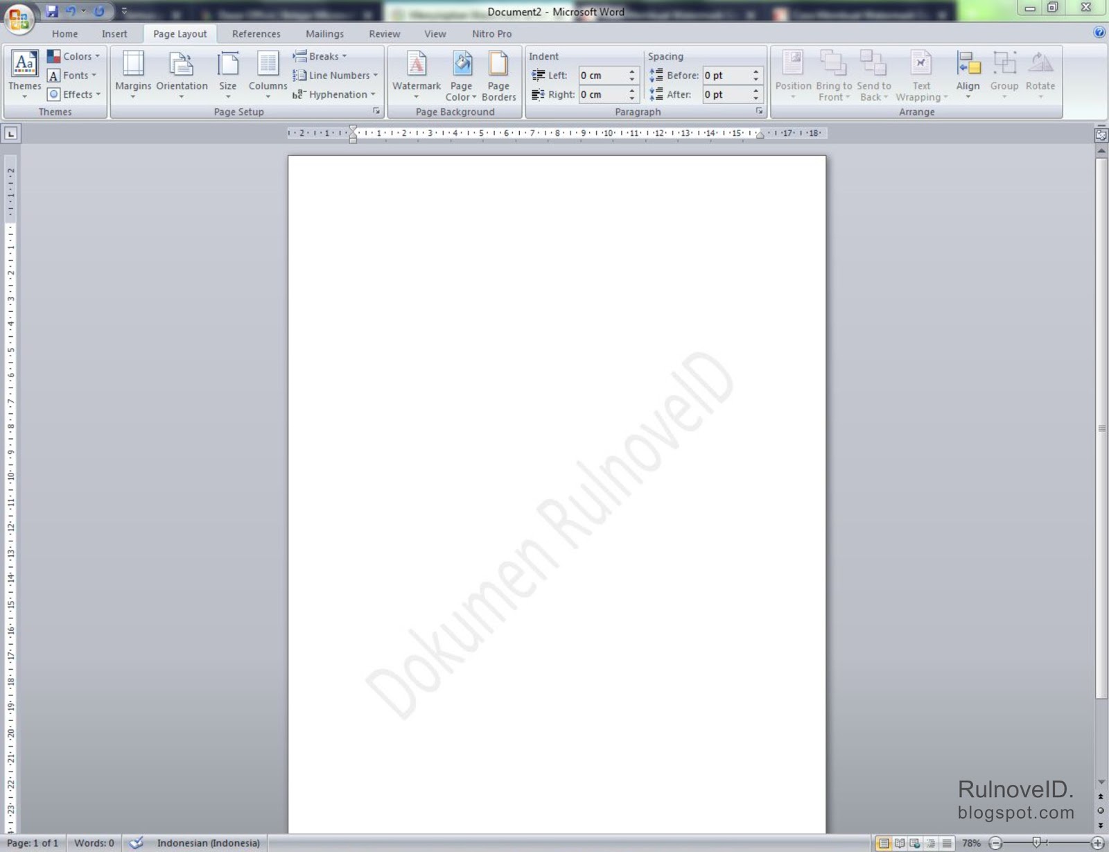 Cara Membuat Watermark Pada Dokumen Ms Word | RulnoveID