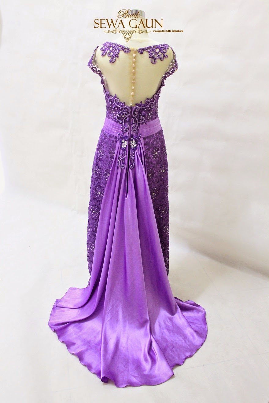 Sewa Gaun Pesta: Gaun Mama Purple ( New Collections)