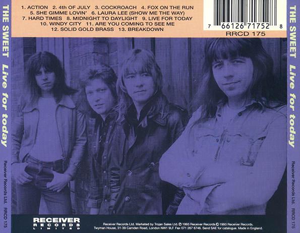 les sensass sillons: The Sweet - Live For Today (Rare Versions And ...