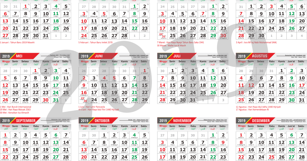 Kalender 2019 CDR