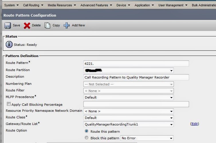 Web Maxtor: Cisco CUCM BIB / Built In Bridge and WFO QM / Quality ...