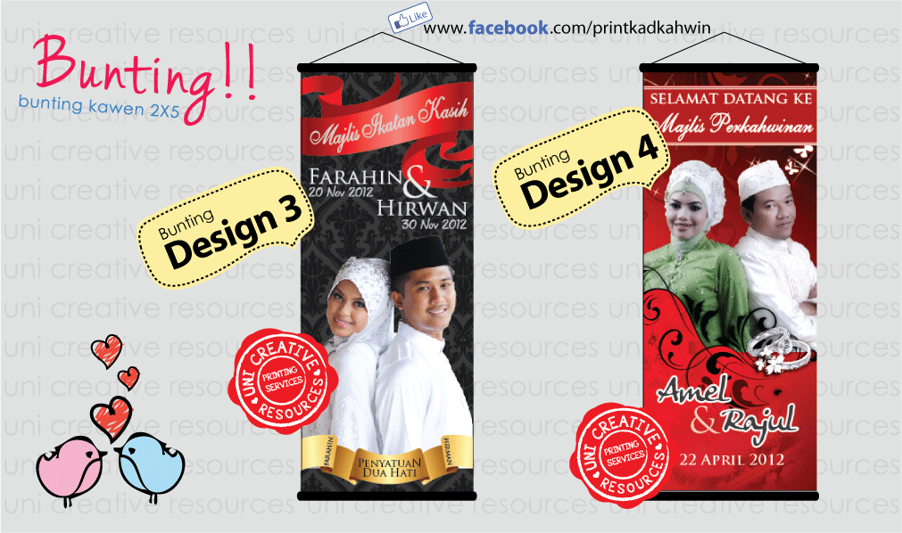 Uni Creative Resources: Bunting untuk pengantin~ :)