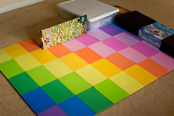 Tickled by the Creative Bug: DIY Framed Puzzle Mat for a Large Puzzle