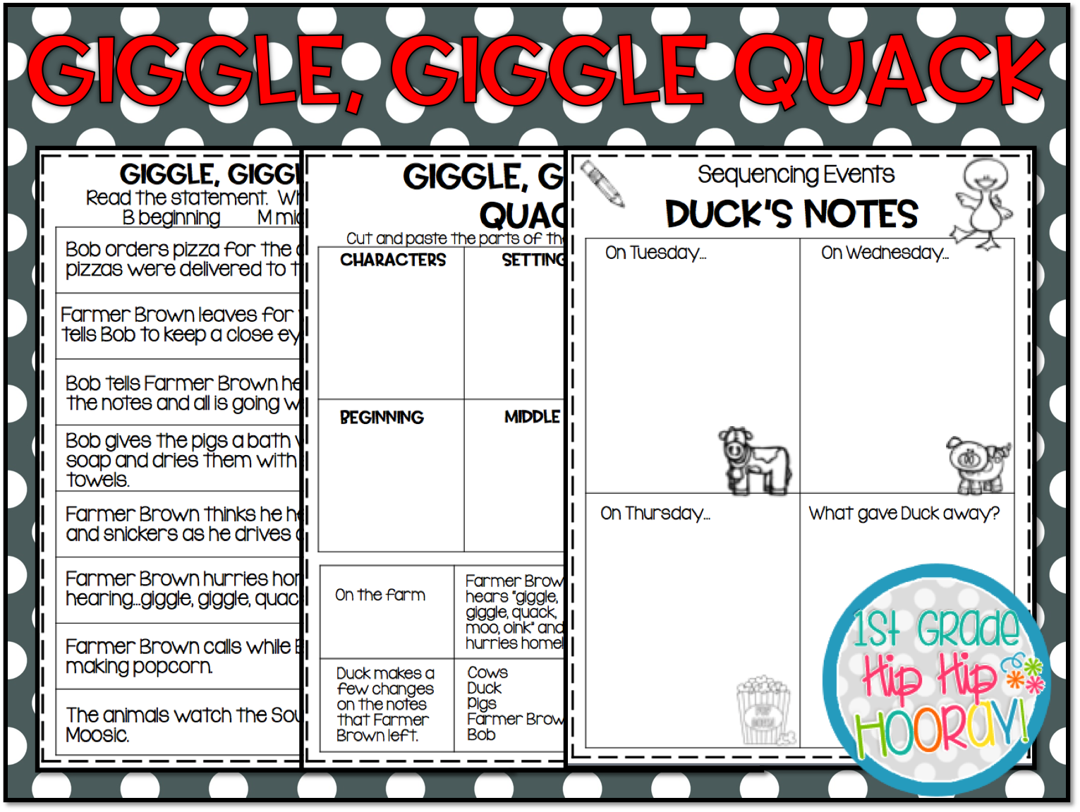 1st Grade Hip Hip Hooray!: Giggle Giggle Quack