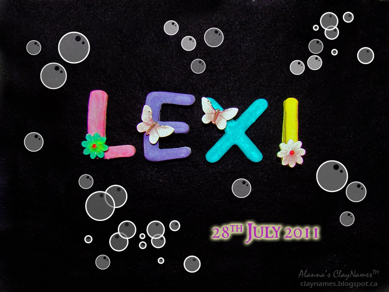 Baby Alanna's Clay Names: Lexi
