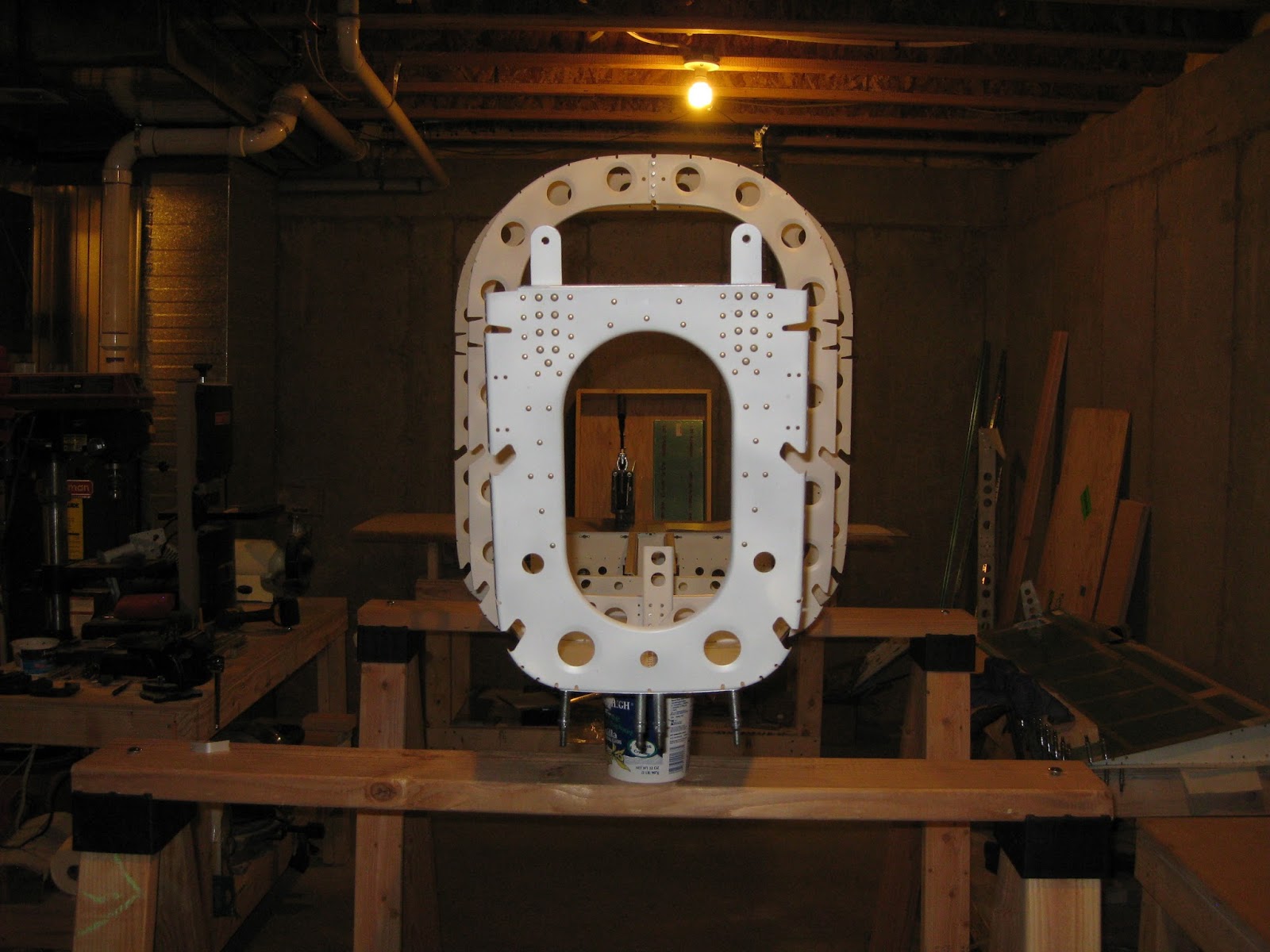 E's Van's RV-14A: Empennage: Aft fuselage. Bottom skin, bulkheads ...