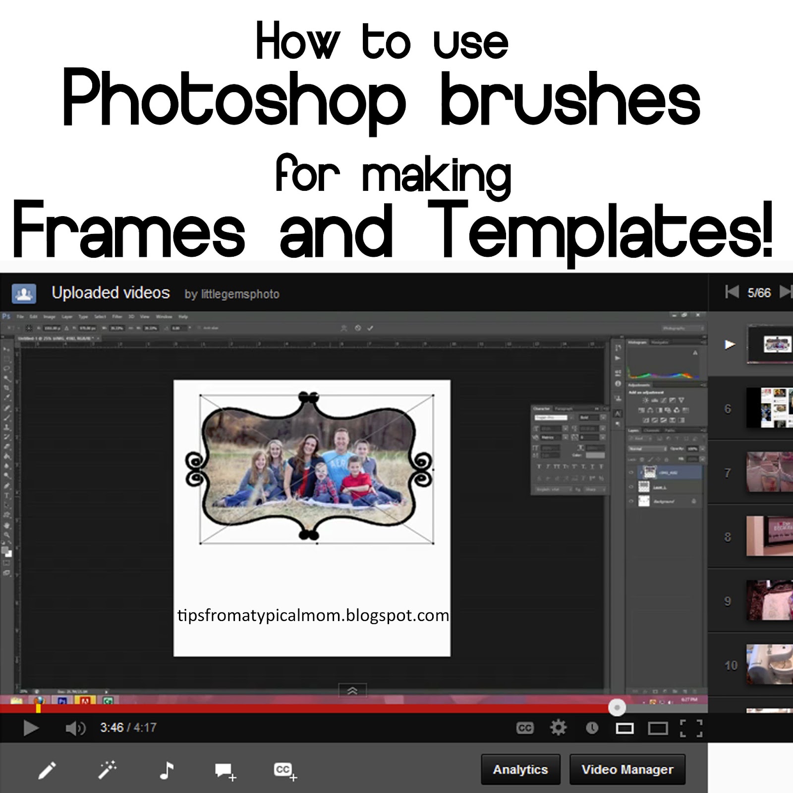 {Photoshop How to} How to use Photoshop brushes as a frame window or ...