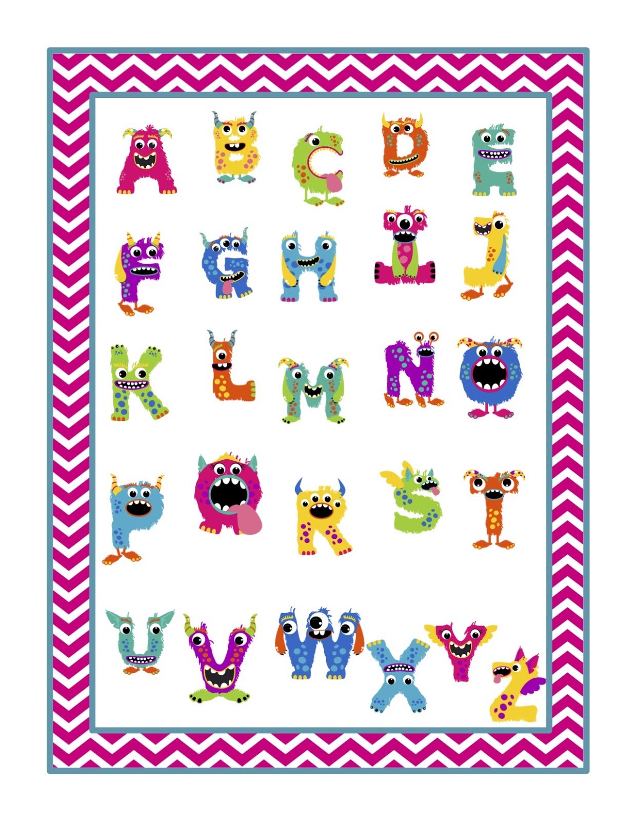 Alphabet monstres | Fête sur le thème des monstres, Idée anniversaire ...