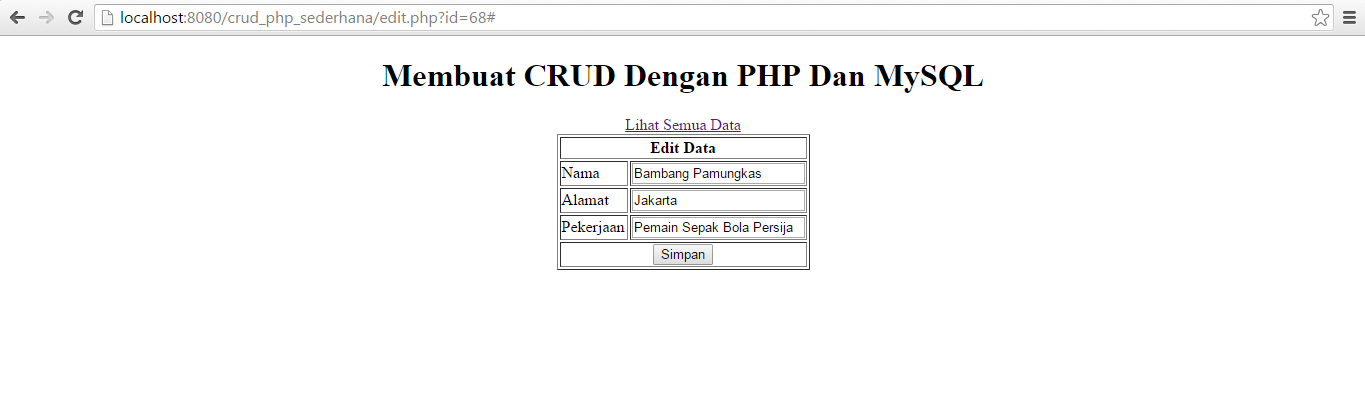 CRUD dengan PHP dan MySQL Mudah dan sederhana ~ Abi Rahman Prasetyo