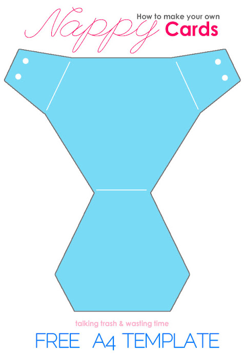 FREE Nappy Card template | EASY PAPER DIY | Now thats Peachy