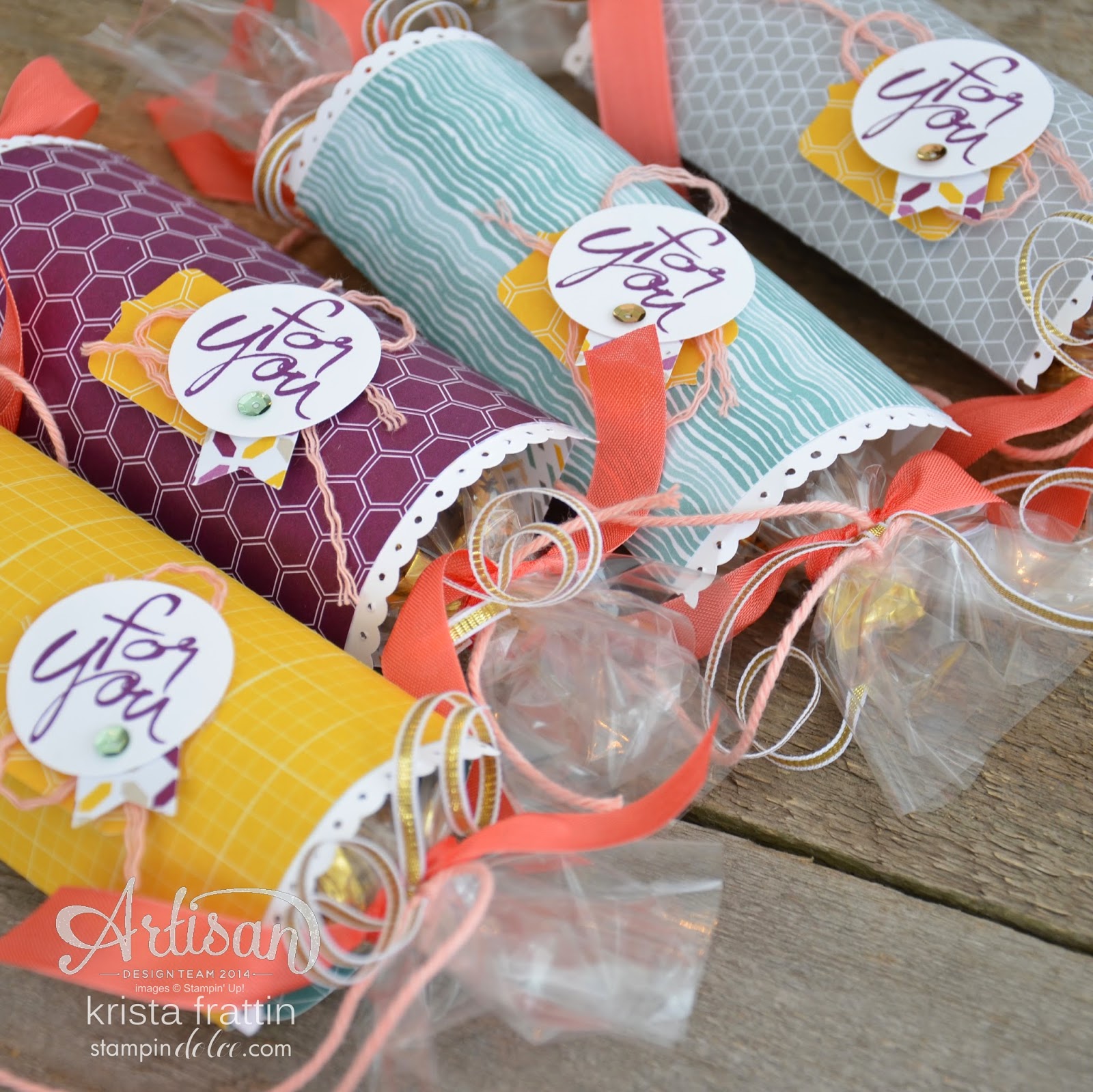 Stampin' Dolce: Colorful crackers! - Artisan Design Team Blog Hop