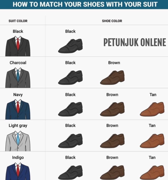 Memilih Warna Jas dan Sepatu agar Matching - Petunjuk Onlene