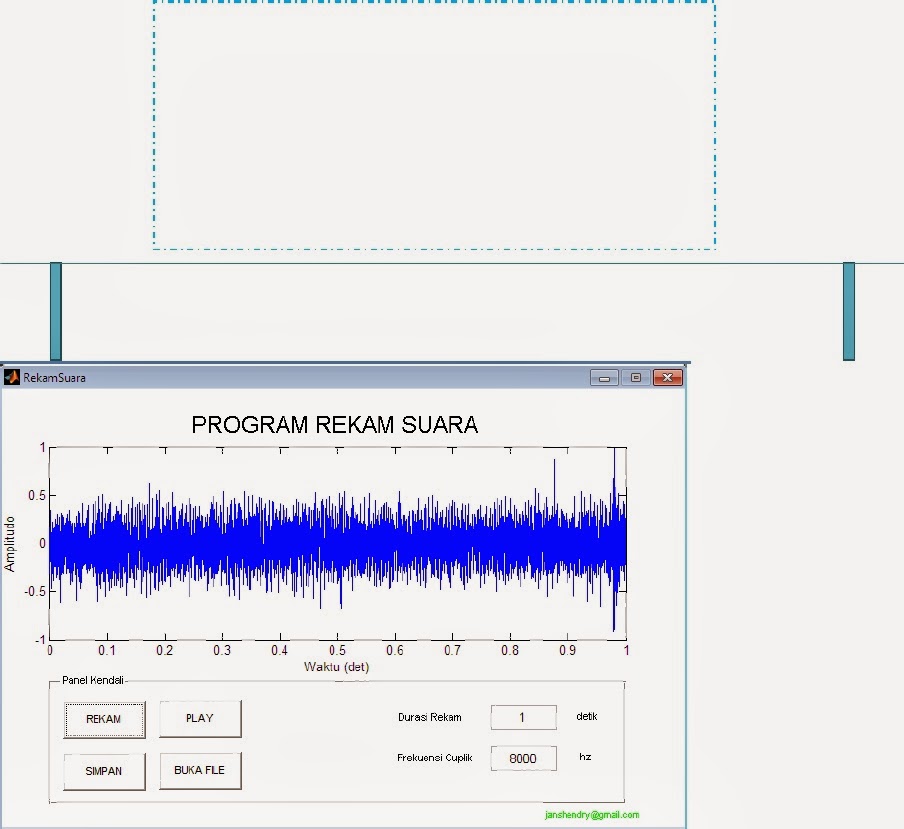 gui matlab rekamsuara: rekam suara sederhana