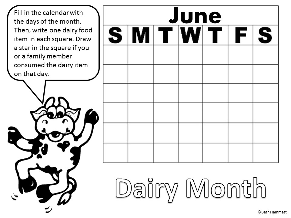 Educator Helper by Beth Hammett: Moo! Dairy Month is Upon Us