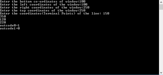 Curly-Code: Cohen-Sutherland Line Clipping Algorithm Using C++