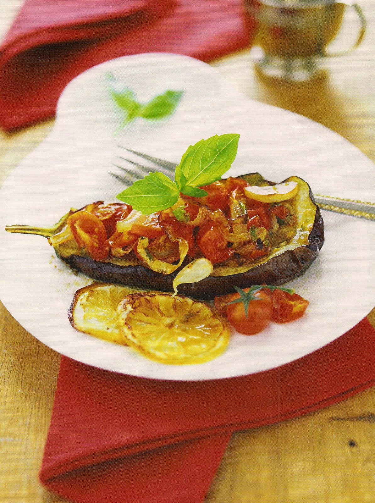 STARTERS- Begin every meal on a light note: TURKISH STUFFED EGGPLANT