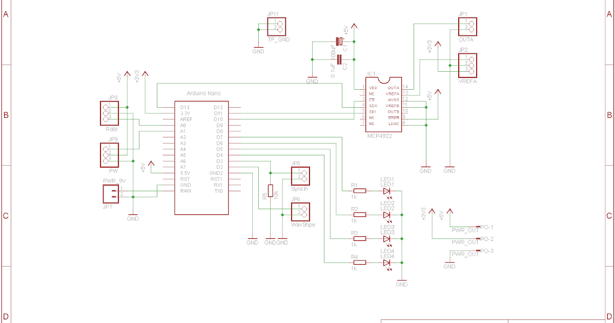 音源とオーディオの電子工作（予定）: Arduino LFO Main Board 基板設計