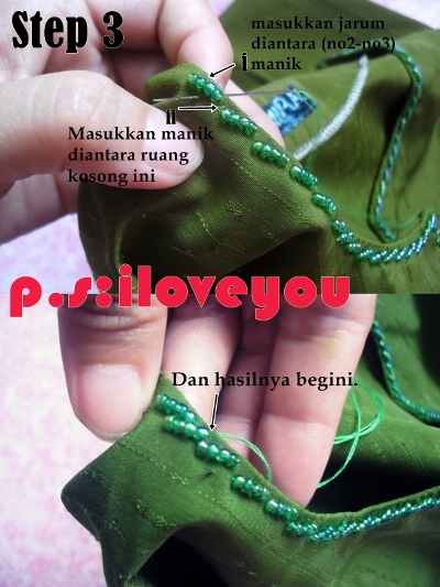 p.siloveyou: DIY: Jahit Manik di Baju Kurung.