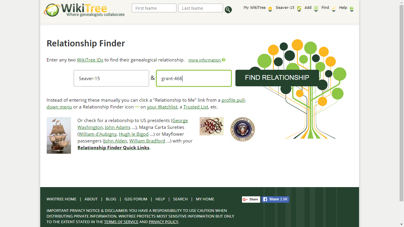 Genea-Musings: Using WikiTree to Find Relationships to Famous Persons