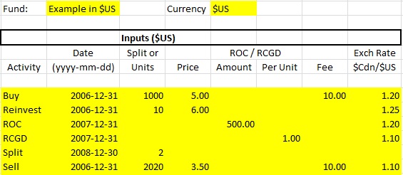 Spreadsheets and Financial Basics: Adjusted Cost Base Tracking Spreadsheet